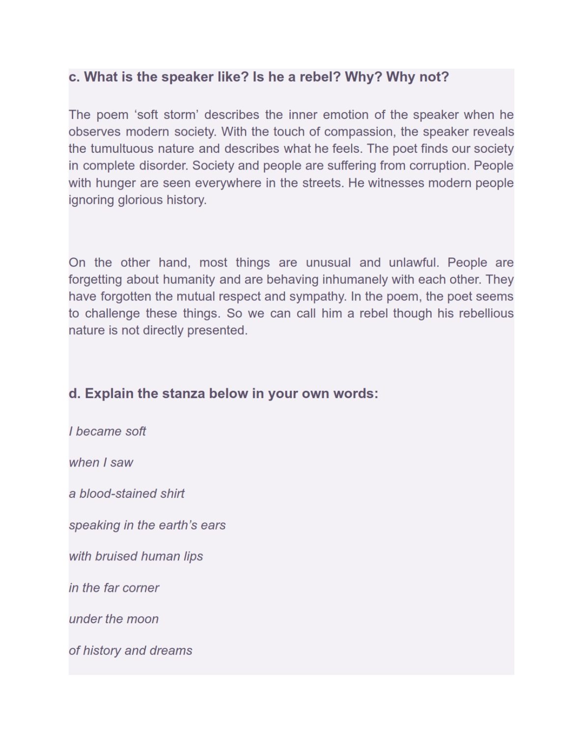 Soft Storm Exercise : Summary and Question Answers
